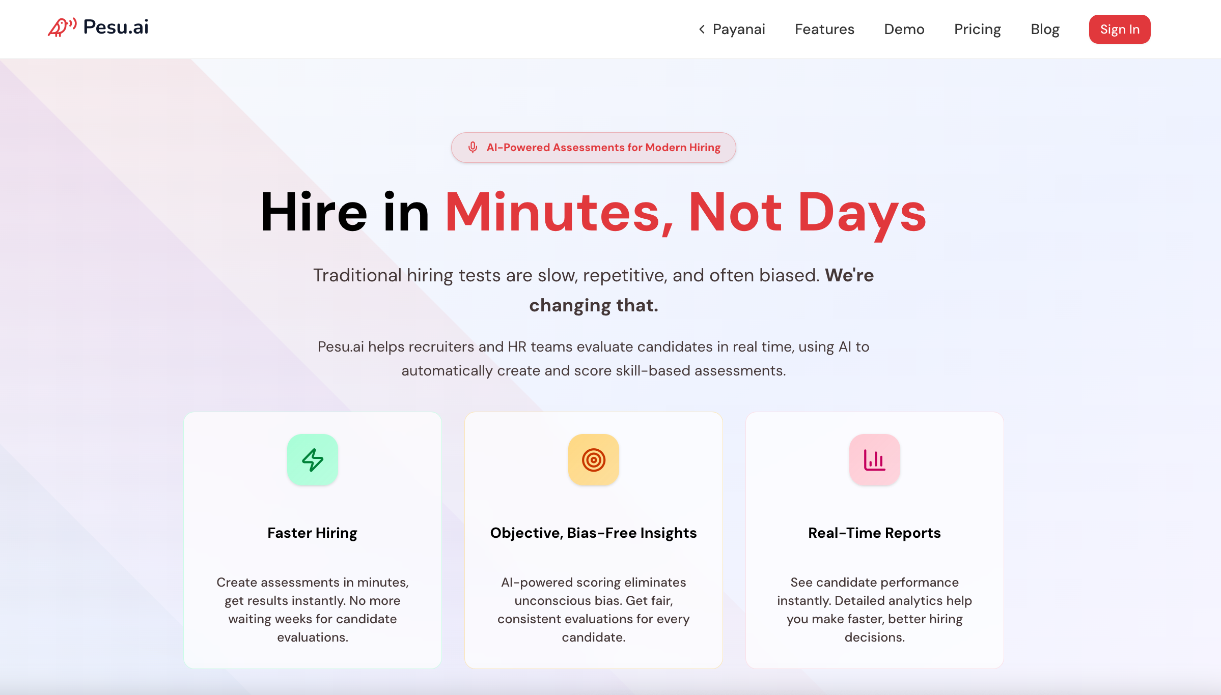Pesu.ai - Voice-First Assessment Platform | Payanai